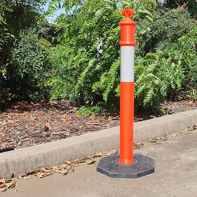 Bollards and U-Bars : T-Top Portable Plastic Bollard
